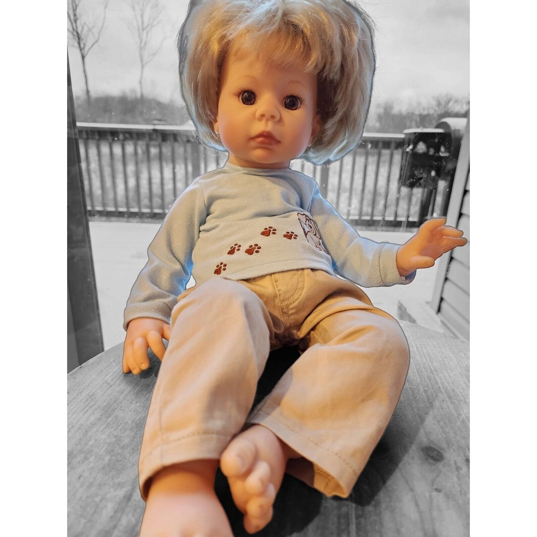 Lee Middleton Doll Reva Schick Blonde Blue Eye Boy RETIRED EUC Original ...