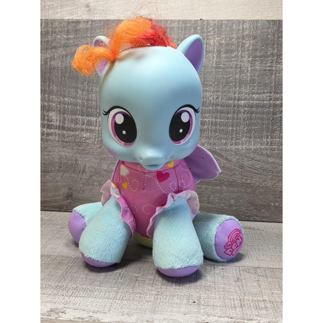 My Little Pony Talking Plush so Soft Newborn Baby Rainbow Dash Works ...