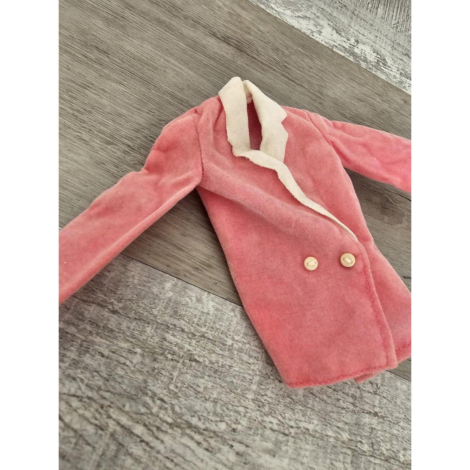 Vintage Barbie Day to Night Pink Jacket Mattel Snap Blazer Velvet Doll ...