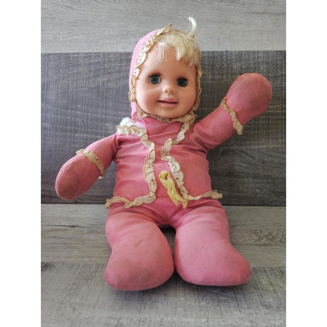 Original Vintage 1974 Kenner Baby Yawnie Baby Doll Damaged TLC Needed ...