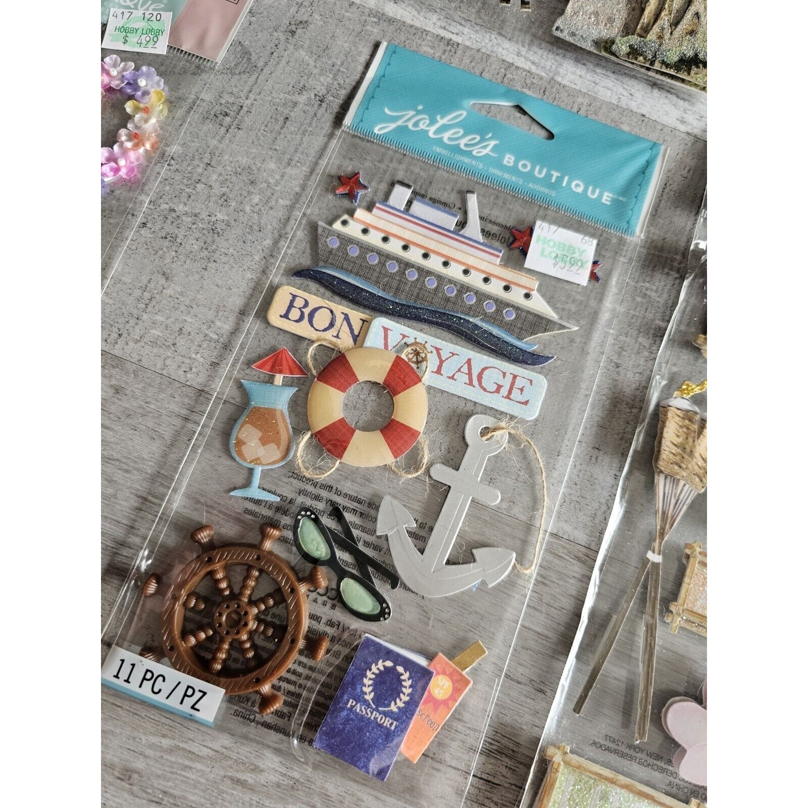 Sticker Lot Travel Scrapbooking 3D Stickers Cruise Beach - Etsy