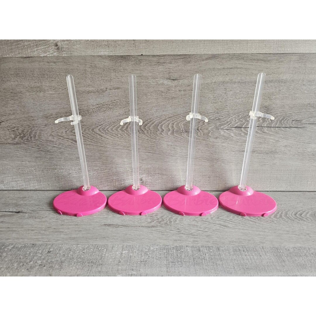 Mattel Official Barbie Stands Lot of 4 Pink Doll Stands 2004 - Etsy