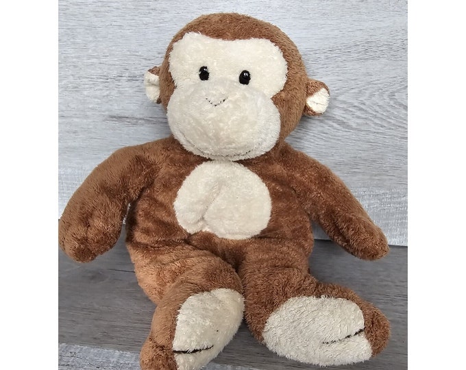 Ty Pluffies Plush Dangles Monkey Brown Cream Lovey Plastic Eyes Stuffed ...