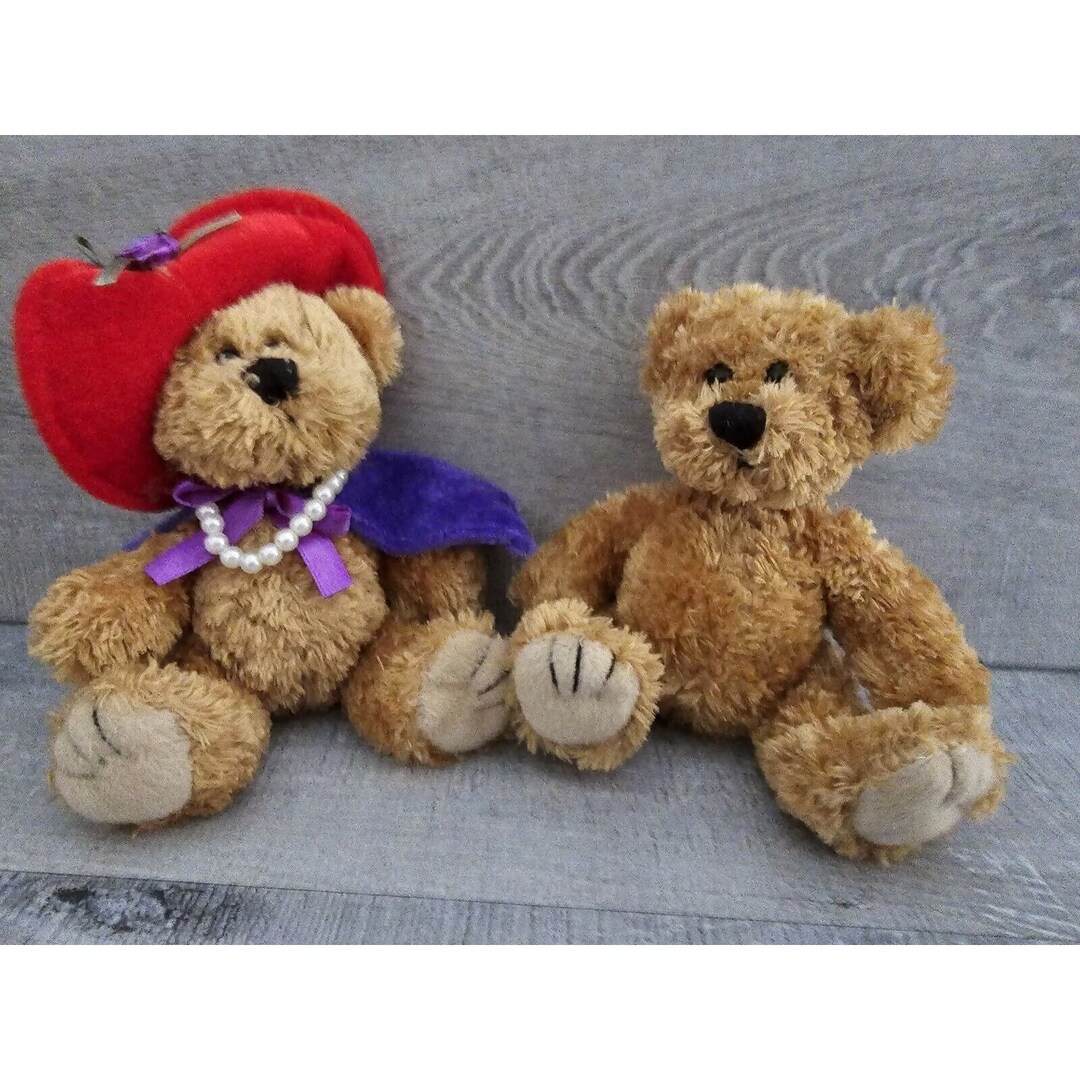 Ms. Beary Red Hat Society Plush Teddy Bear Toy 5.5" Cherryhill Farms ...