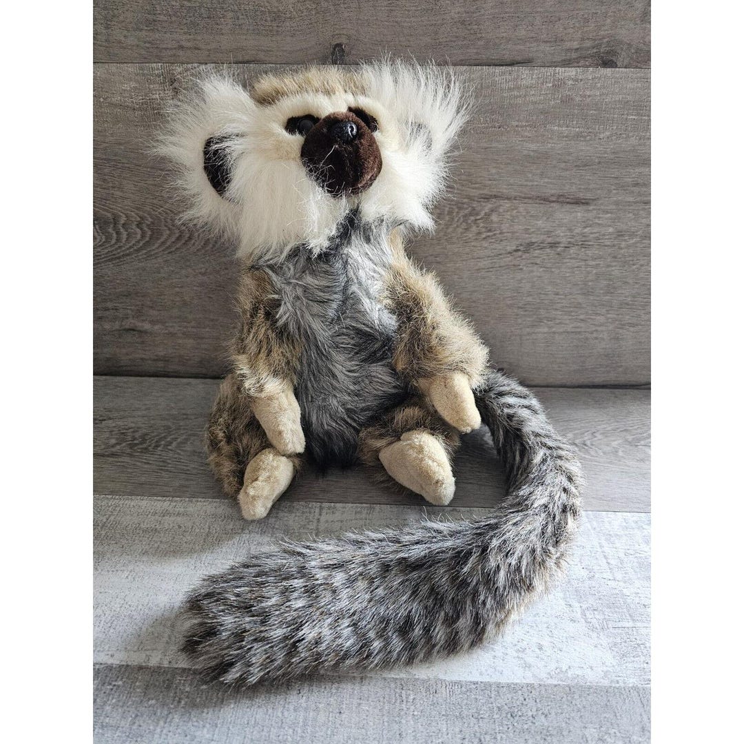 Vtg A&A Plush 9" Jungle Stuffed Lemur Animal With a 19” Tail Monkey ...