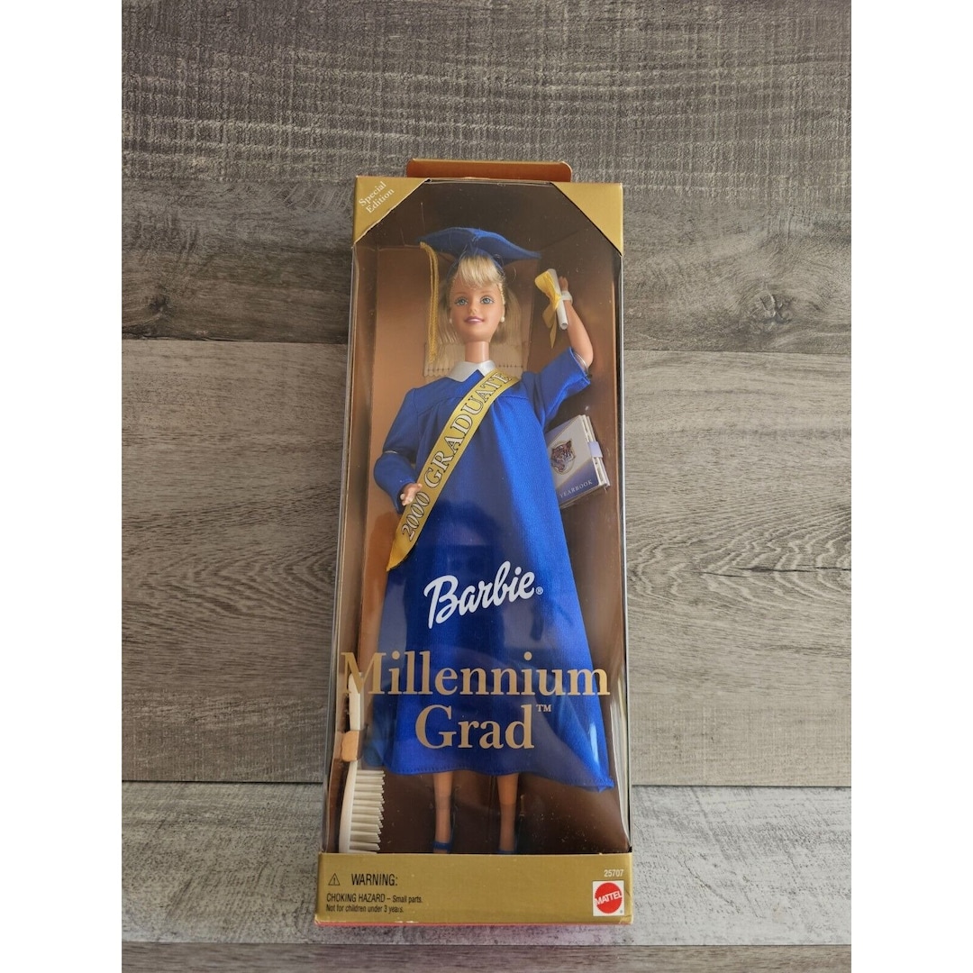 Millennium Grad Barbie W/ Graduation Blue Gown Blonde Hair Special ...