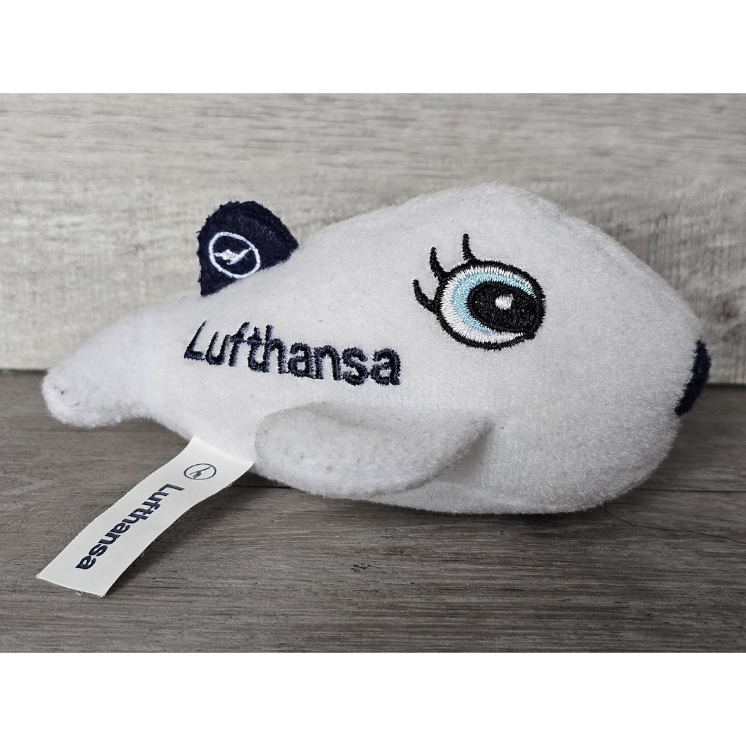 Lufthansa Airlines Plane Small Advertising 5" Plush White Toy Plane - Etsy