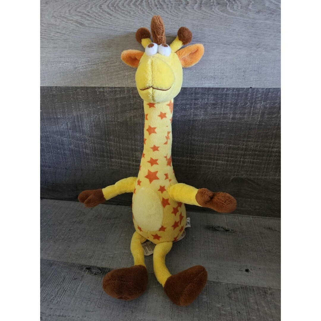 12" Vtg Geoffrey Toys R Us Giraffe Stuffed Animal Plush Orange Yellow ...