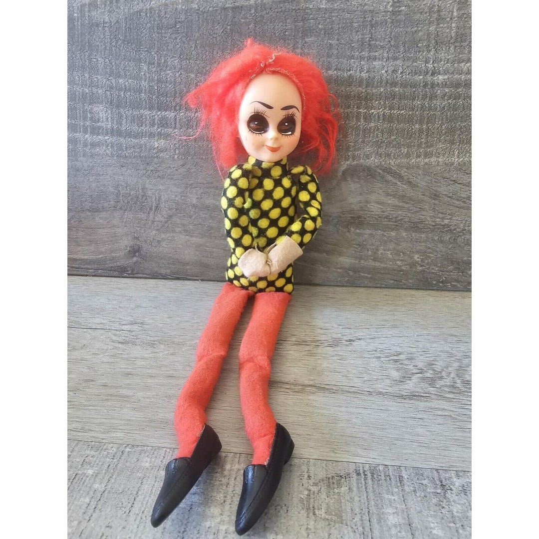 Vintage Rare Knee Hugger Shelf Sitter Elf Japan Jestia Big Eyes Blythe ...