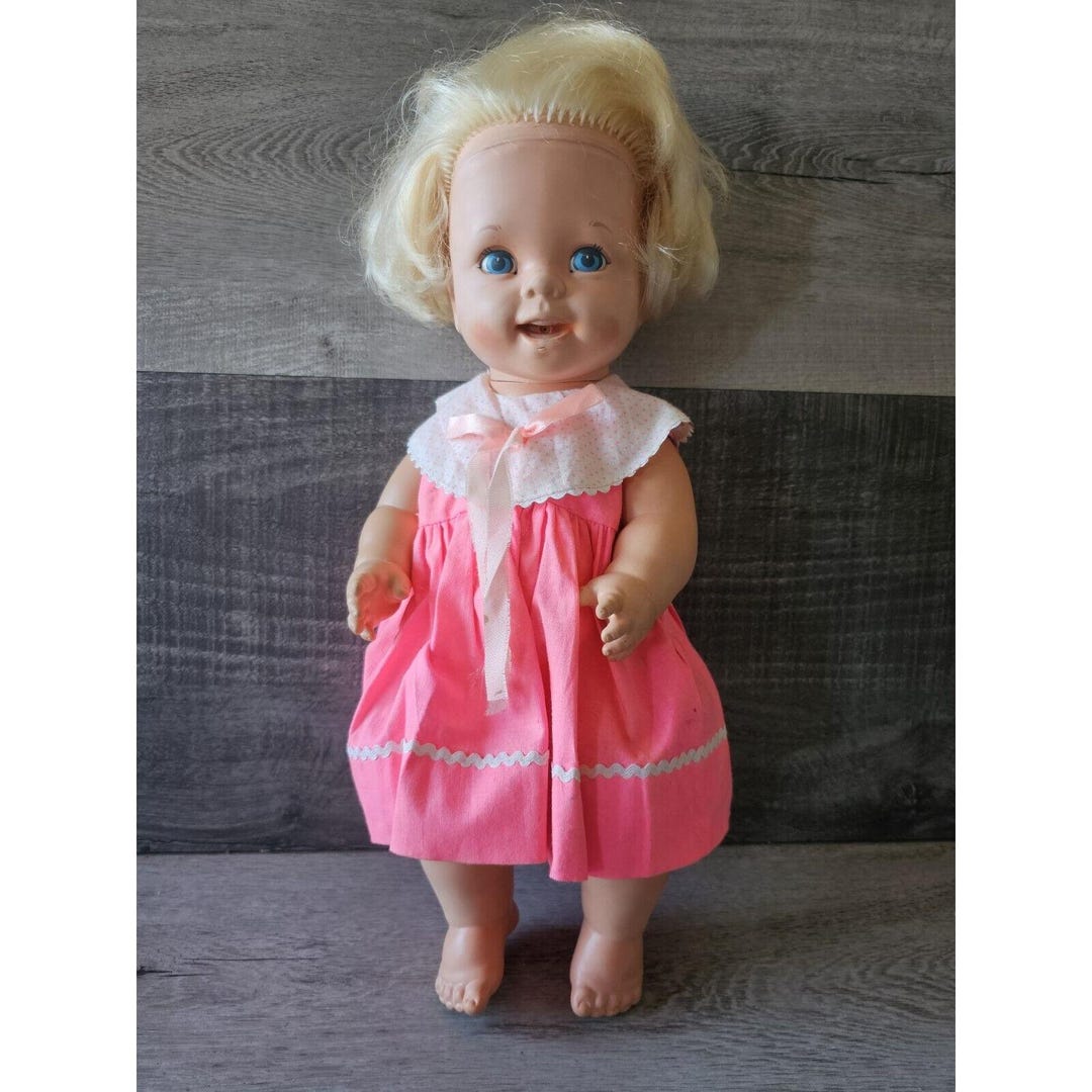 Vintage 1971 Baby Tender Love Drink Wet Mattel Baby Doll Pink Dress - Etsy