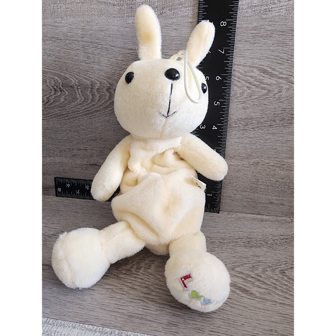 Baby Bunny Happy Hill Flat-a-pat Rabbit Ivory Lovey Stuffed W String to ...