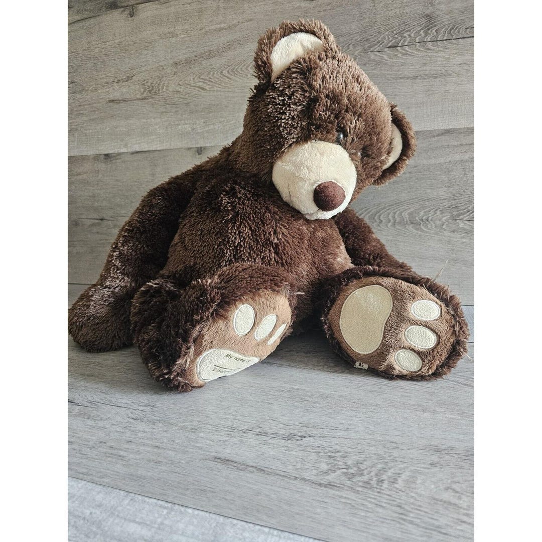 Vtg Boyds Bear LARGE Plush Brown Bear Grizzly My Name is on Paw RARE ...