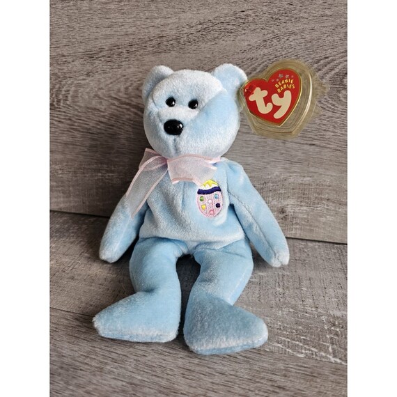 Eggs II the Bear Ty Beanie Baby 2001 Retired W Tag Protector Etsy UK