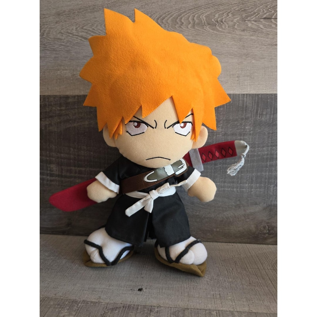 Rare Bleach Kurosaki Ichigo Shinigami Anime Jumbo 14" Plush Banpresto ...