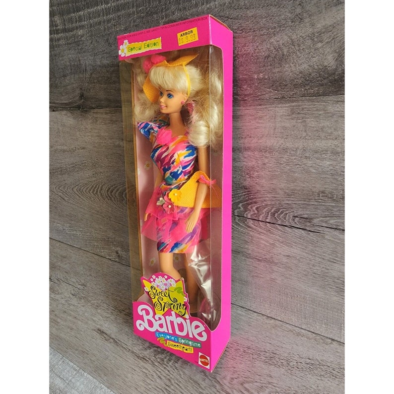 Mattel Sweet Spring Barbie Doll 1991 Special Edition #3208 Ruffle Dress ...