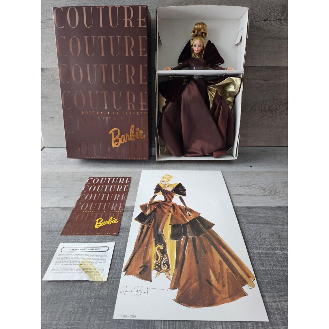 Portrait in Taffeta Barbie Doll the Couture Collection 1996 Mattel ...