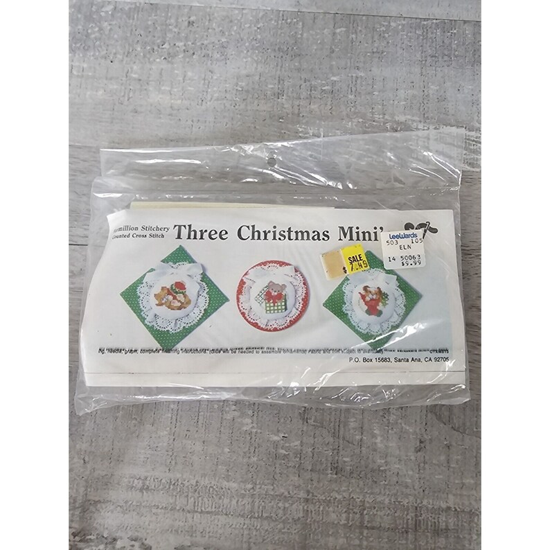 Rare Vermillion Stitchery Christmas Ornaments Cross Stitch Kit Set of 3 ...