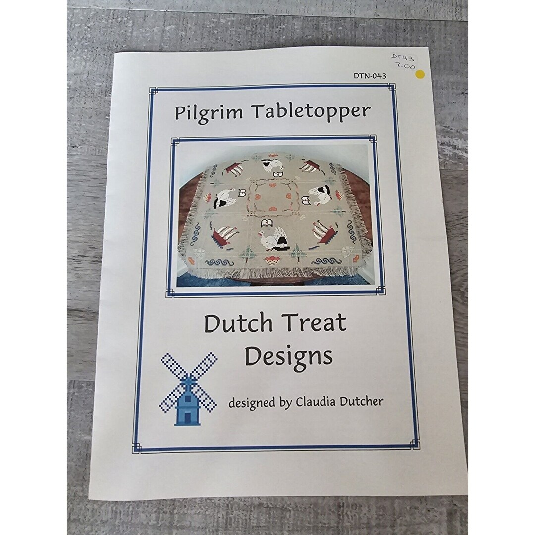 Dutch Treat Designs Pilgrim Tabletoppers Cross Stitch/embroidery Chart ...