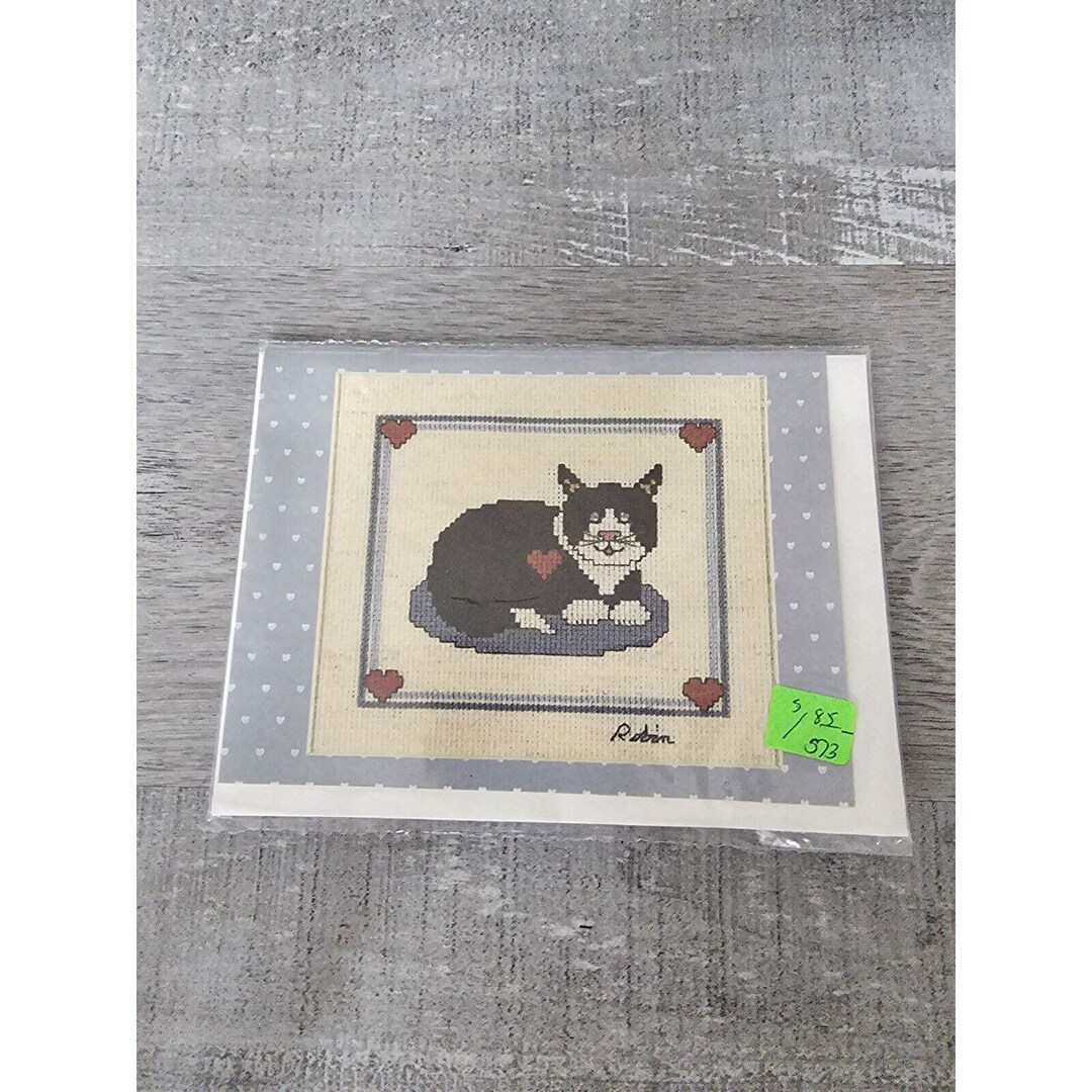 Vtg Robin Rowe Black Cat Cross Stitch Kit Rare 1985 New 242d - Etsy