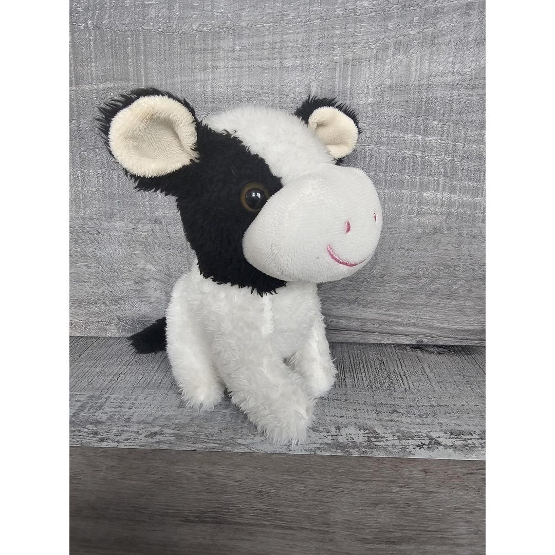 Vtg Toy Plush Cow Stuffed Animal Toy Farm 7” Soft Sitting - Etsy