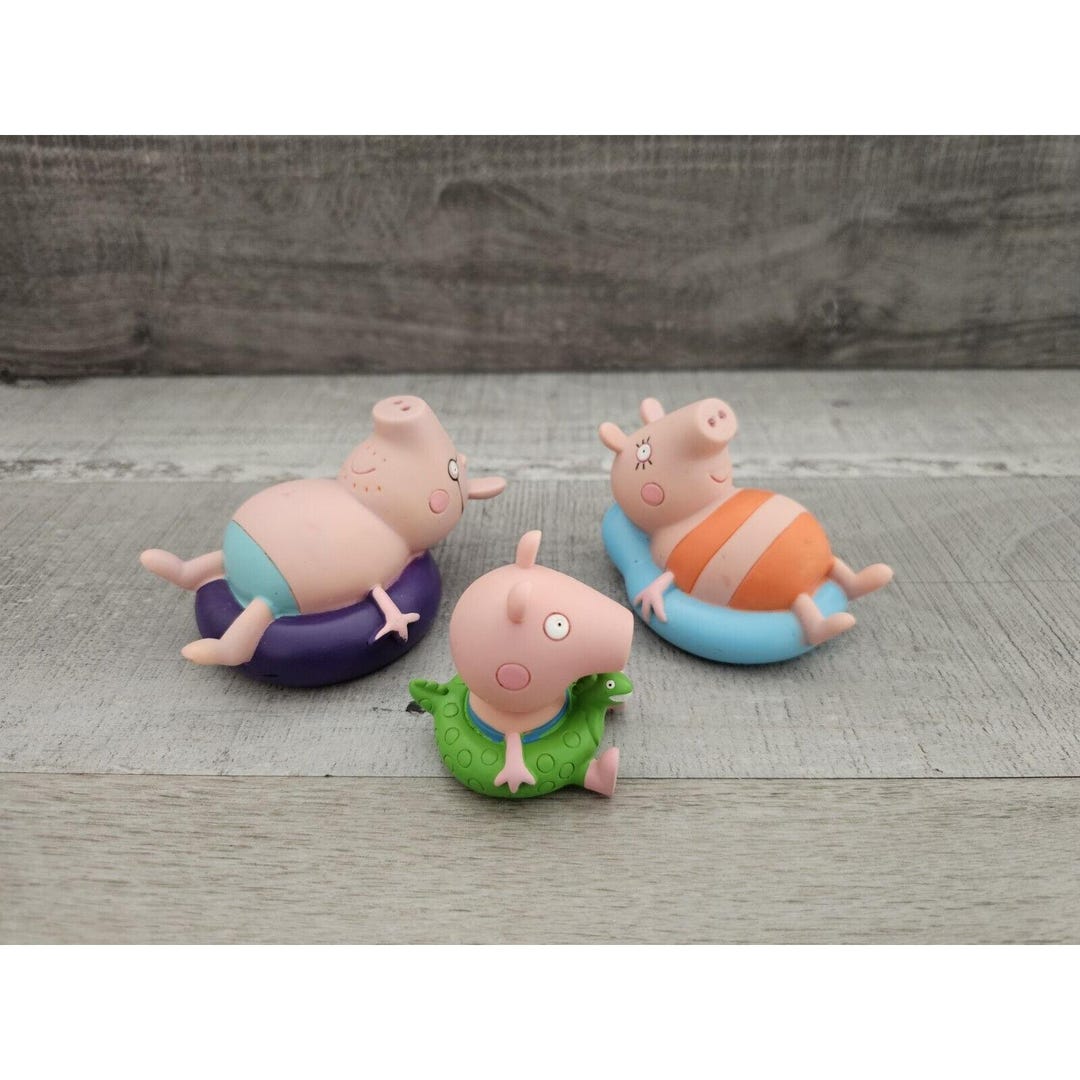 Lot Peppa Pig Rubber Bath Pool Toys Set of 3 Lazy River Figures Float ...