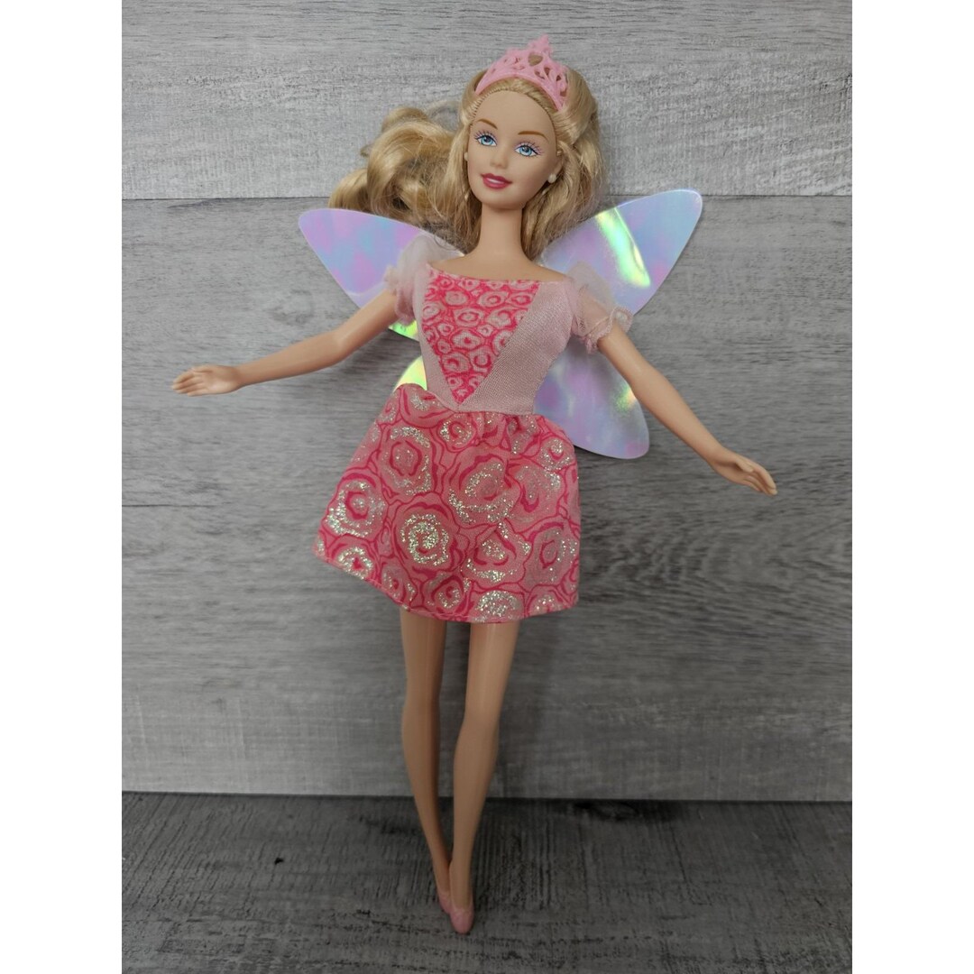 Mattel Barbie 90s Y2K Doll Pink Angel Outfit Tooth Fairy Fantasy Magic ...