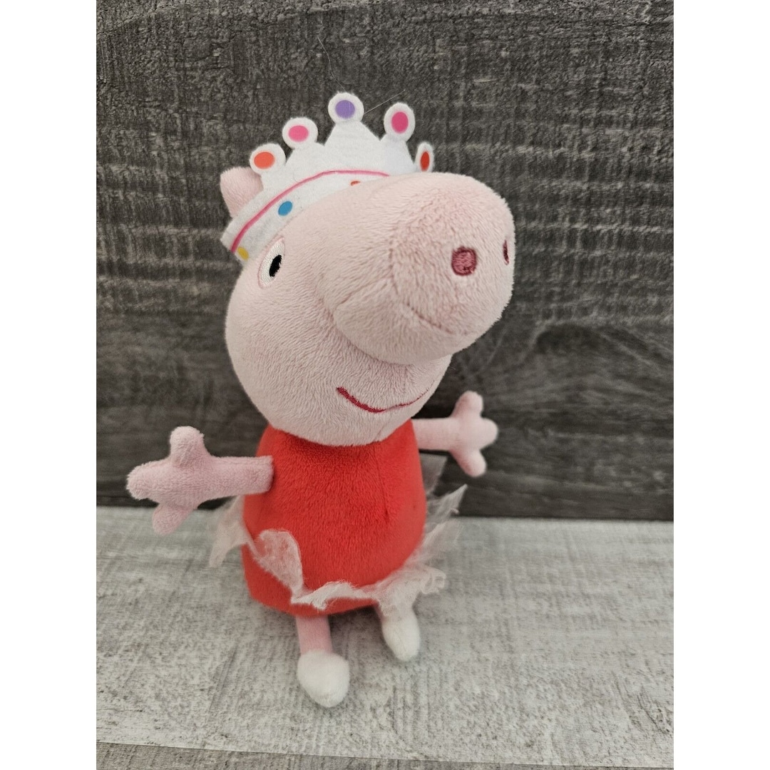 Peppa Pig TY Beanie Babies Ballerina Peppa Plush Beanbag Stuffed Animal ...