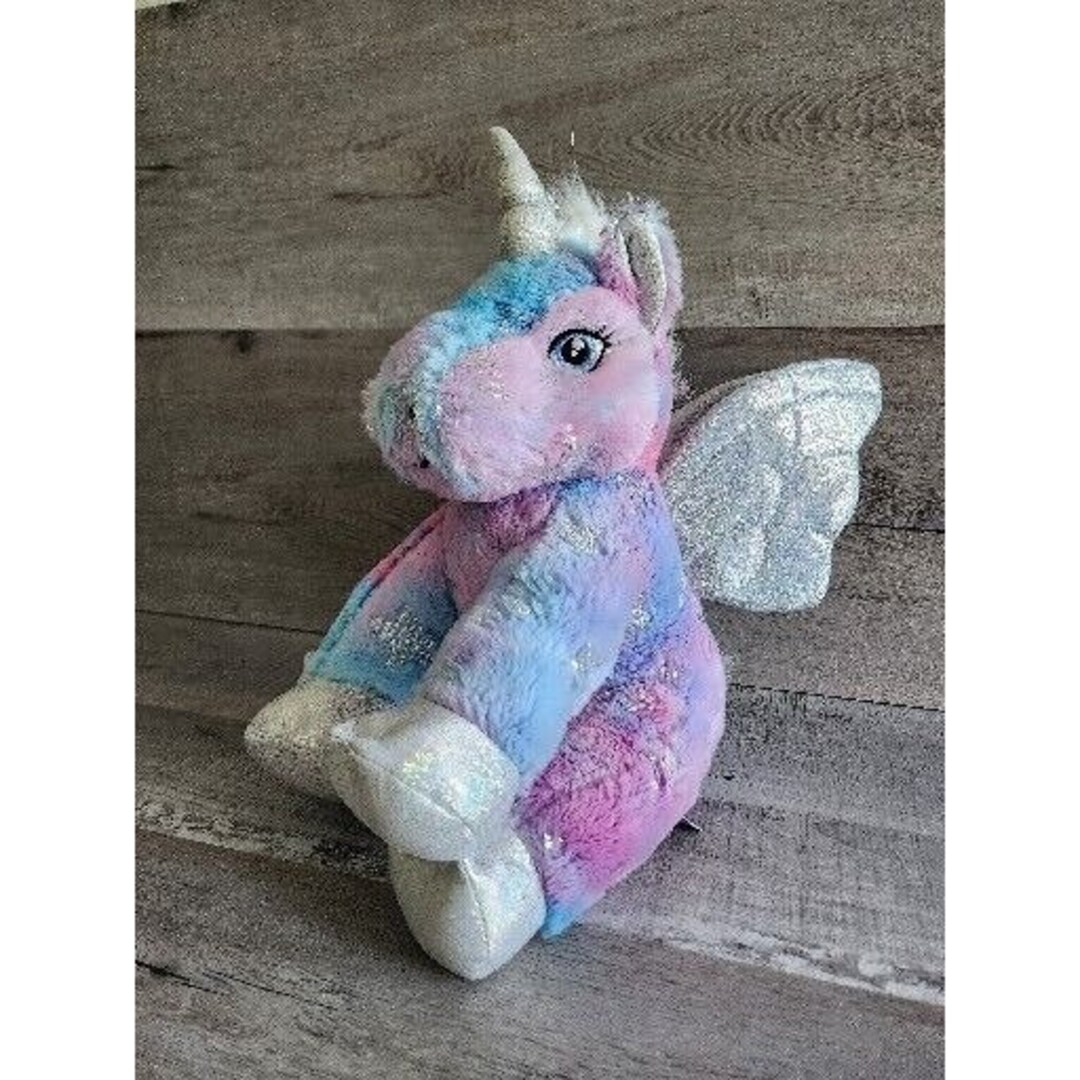 Vintage 2001 the Bear Factory Tye Dye Unicorn W/ Zipper Pouch Plush Toy ...