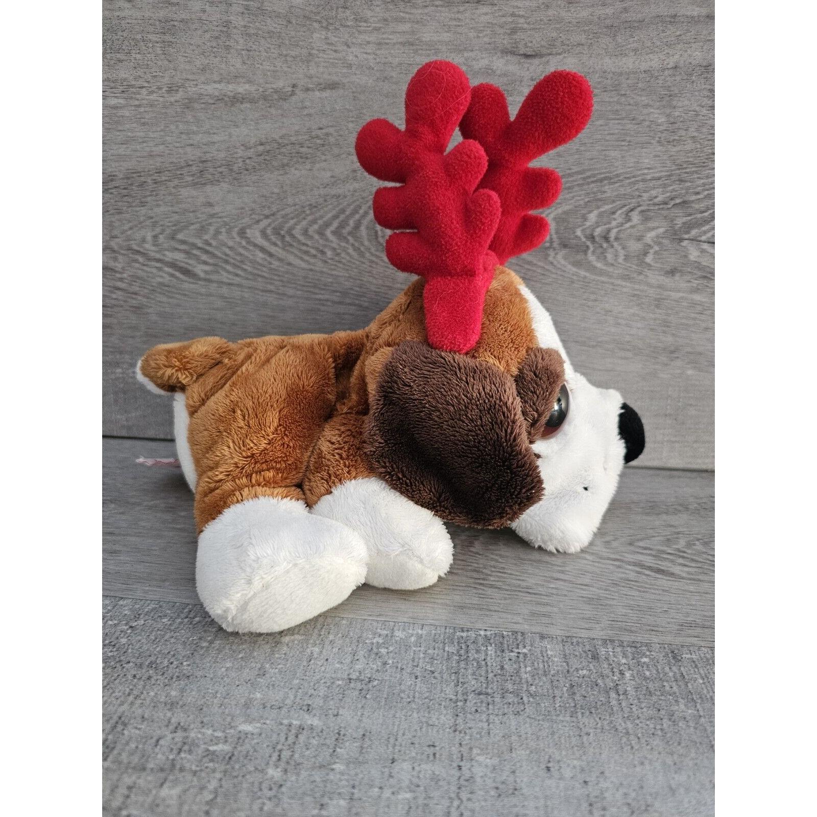Russ Berrie Brandy St Bernard Puppy Dog Big Eyes Plush Stuffed Reindeer ...