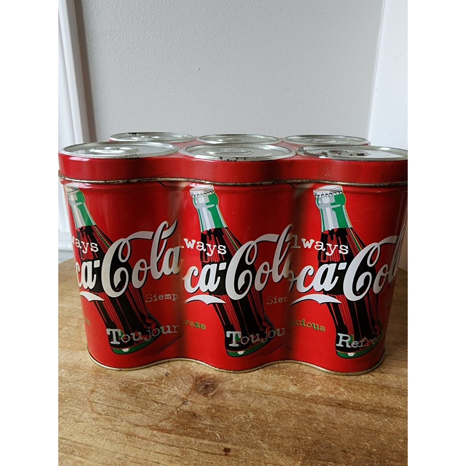 Coca-cola COKE 6-pack Cans Collectible Tin Decor 1998 Vintage Cola Cola ...