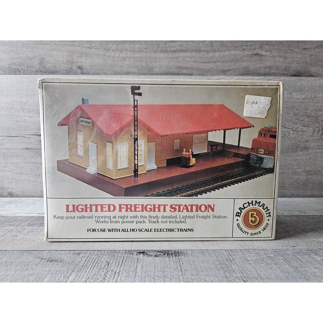 Vintage Bachmann Lighted Freight Station 46216 HO Scale Sealed New - Etsy