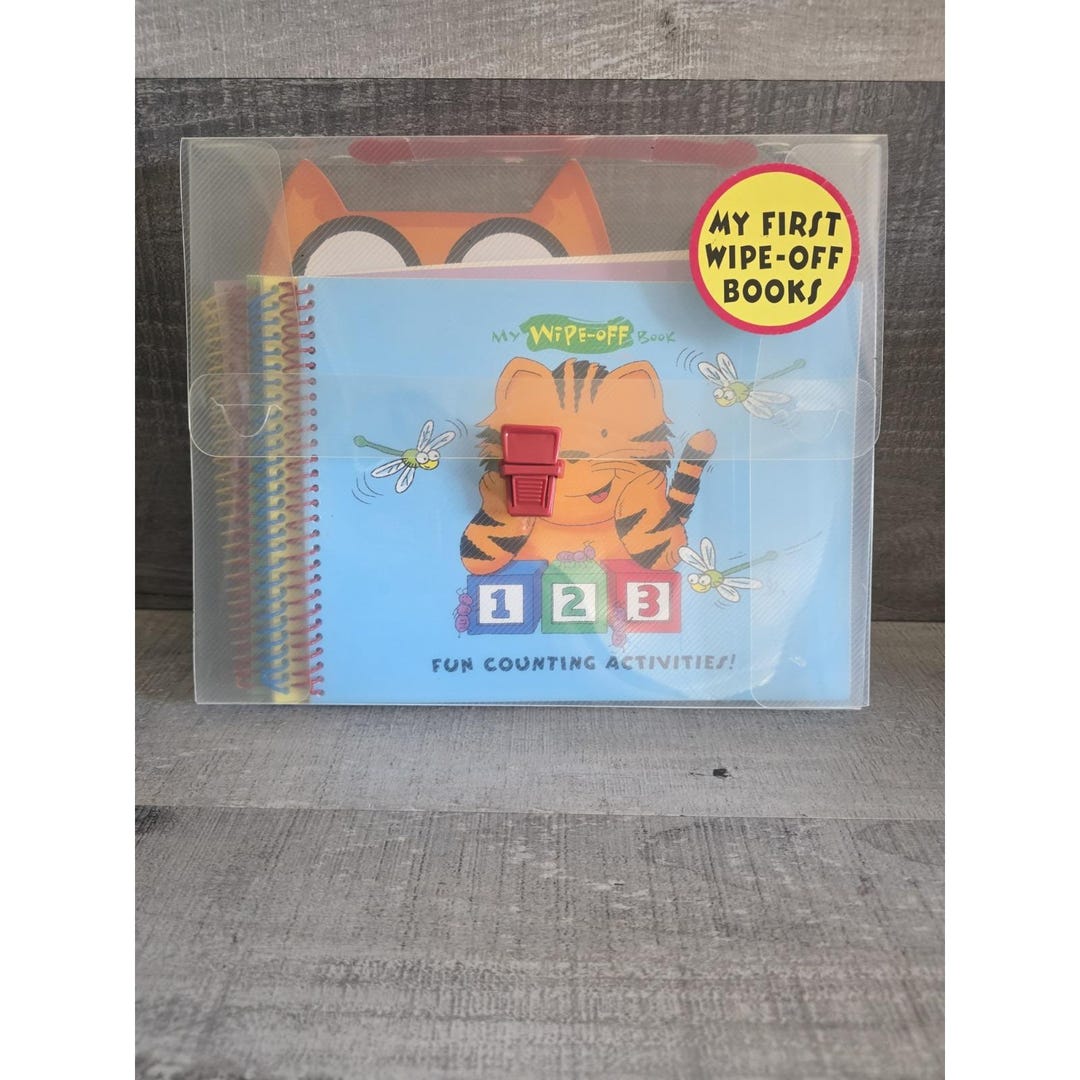 Lot My Wipe off Book First Words Colors Shapes Counting 2001 Leap Frog ...