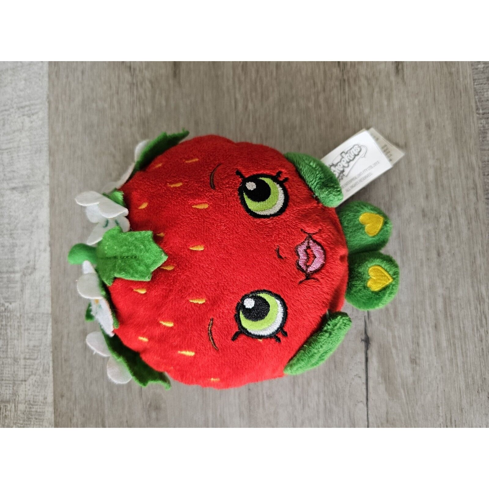 Shopkins Strawberry Kiss Stuffed Animal Plush Toy Pillow Red Green 10 ...