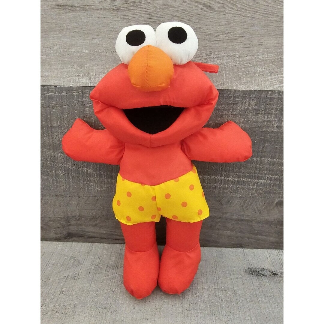 Vintage 1995 TYCO Elmo Water Pals Parachute Plush Bath Toy Sesame ...