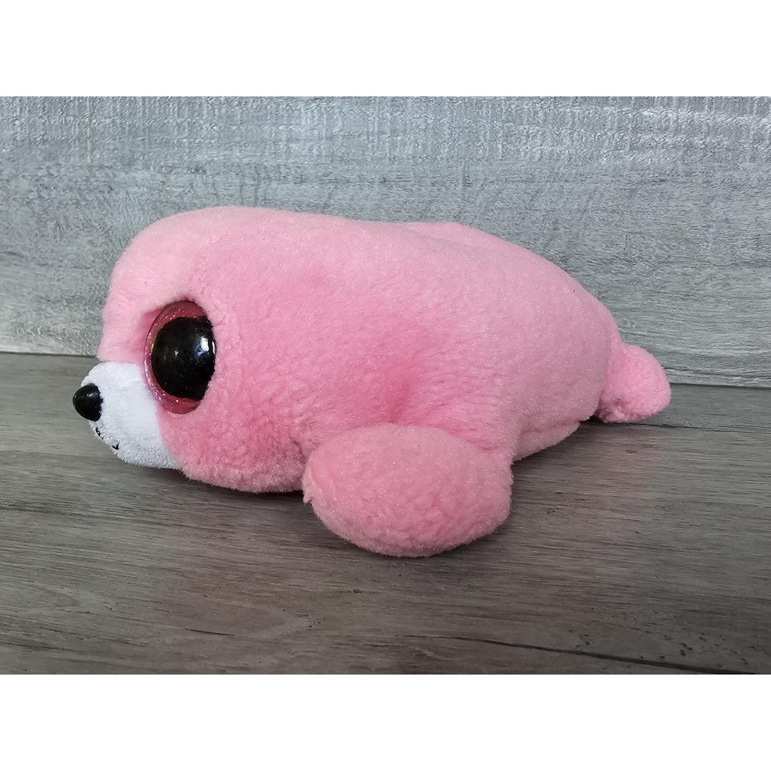 TY Beanie Boos 6" PIERRE Pink Seal Plush Stuffed Animal Toy Glitter ...