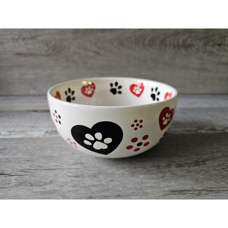 Temp-tations Seasonal Pawfetti 18 Oz Cereal Bowl Handpainted Dogs Cats ...