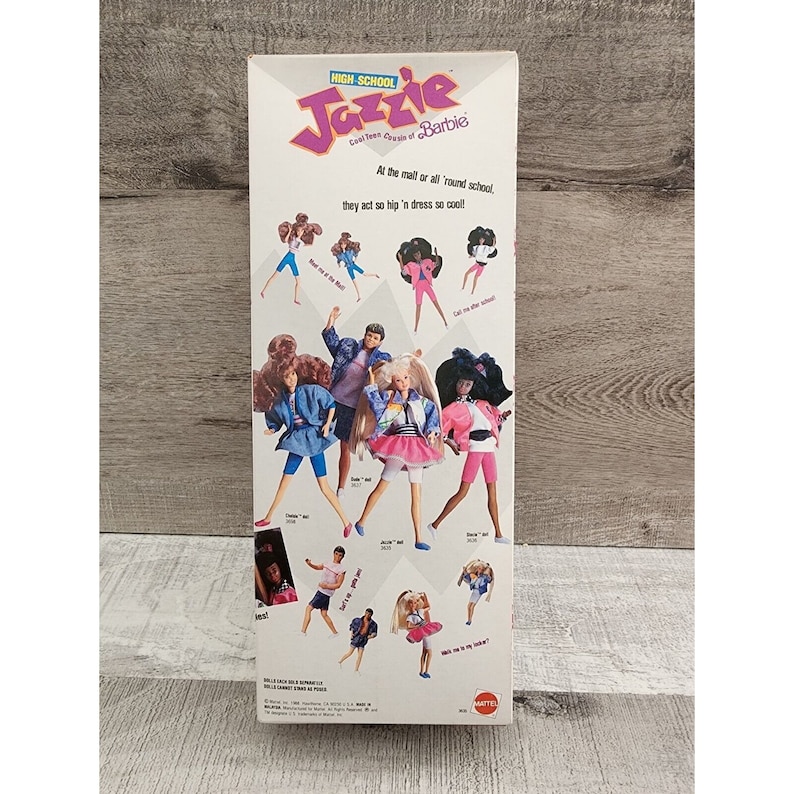High School Jazzie JAZZIE Doll Cool Teen Cousin of Barbie #3635 1988 ...