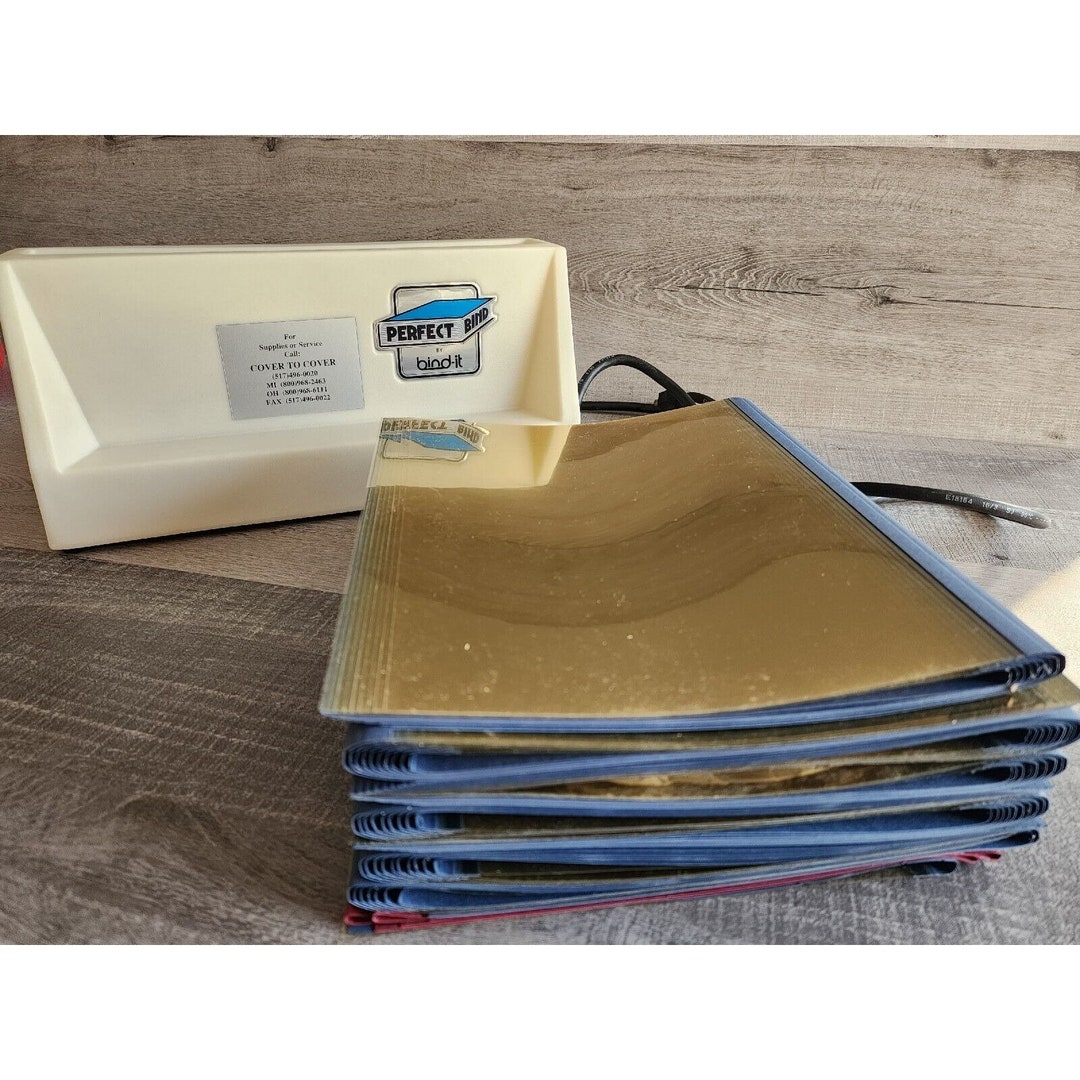 Bind-it CMPB 11 Thermal Binding Machine + Binders Perfect Bind Vintage ...