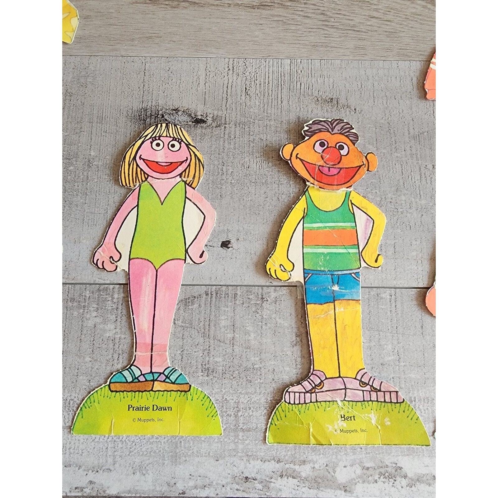 Vintage Paperdolls Sesame Street Paper Emphora Prairie Dawn Bert Ernie ...