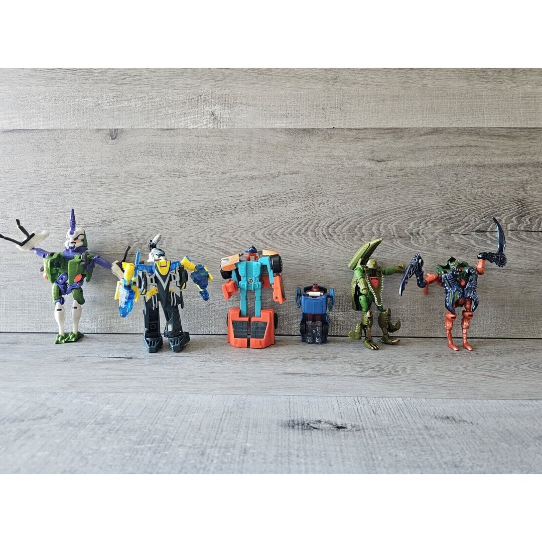 Vtg 1990s Transformers Beast Wars Lot of 5 Cicadacon Mirage Megatron ...