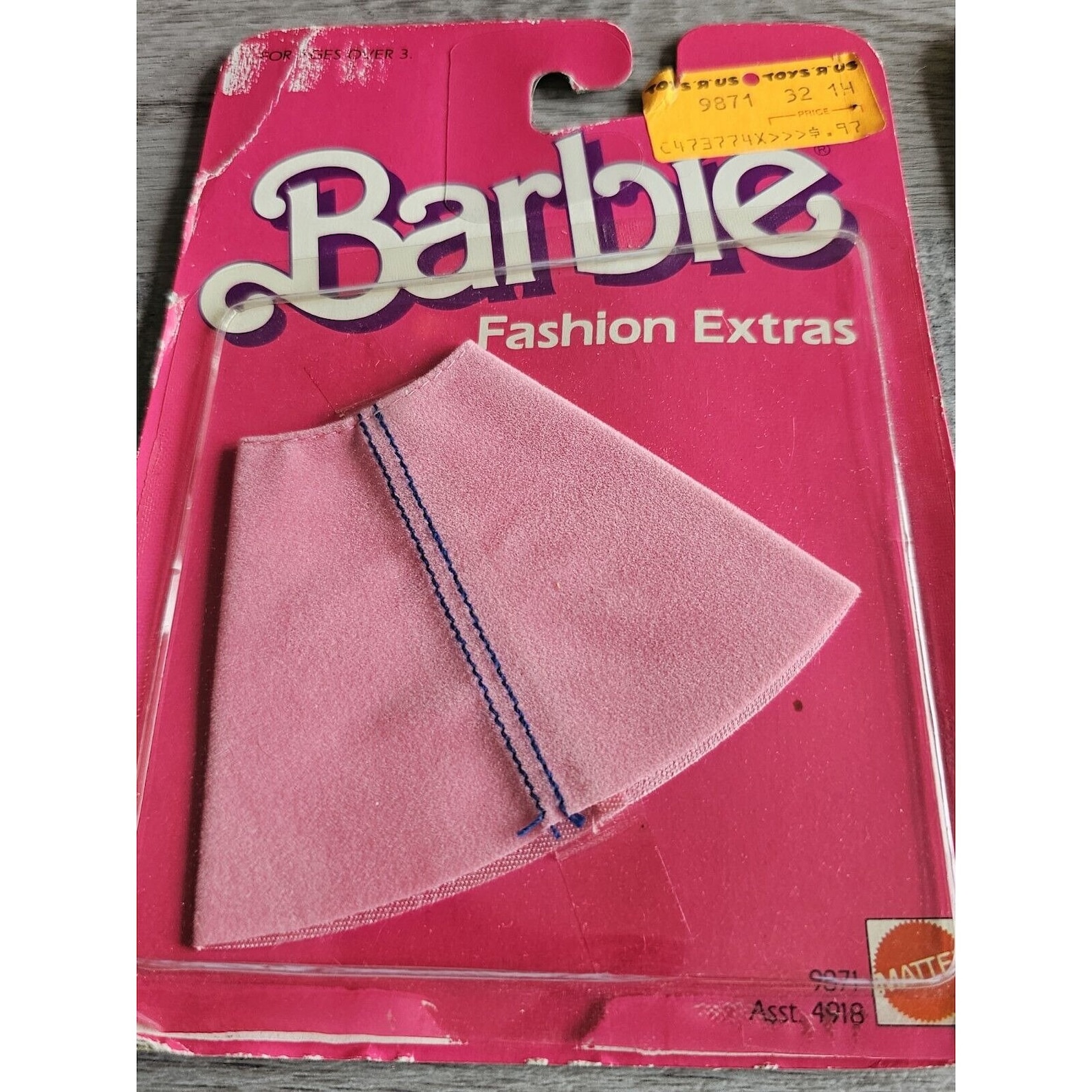 Mattel 1983 Barbie 7503 Fashion Fun Yellow Doll Dress + 1980s Clothing ...