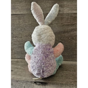 Goffa Bunny Rabbit Pink Plush Colorful Colorblock Stuffed Animal Easter ...