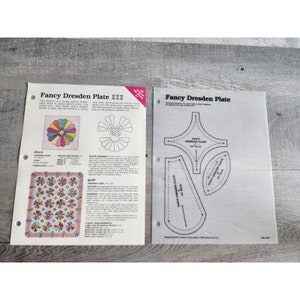 Fancy Dresden Plate Quilt Pattern Template Around the House Pattern ...