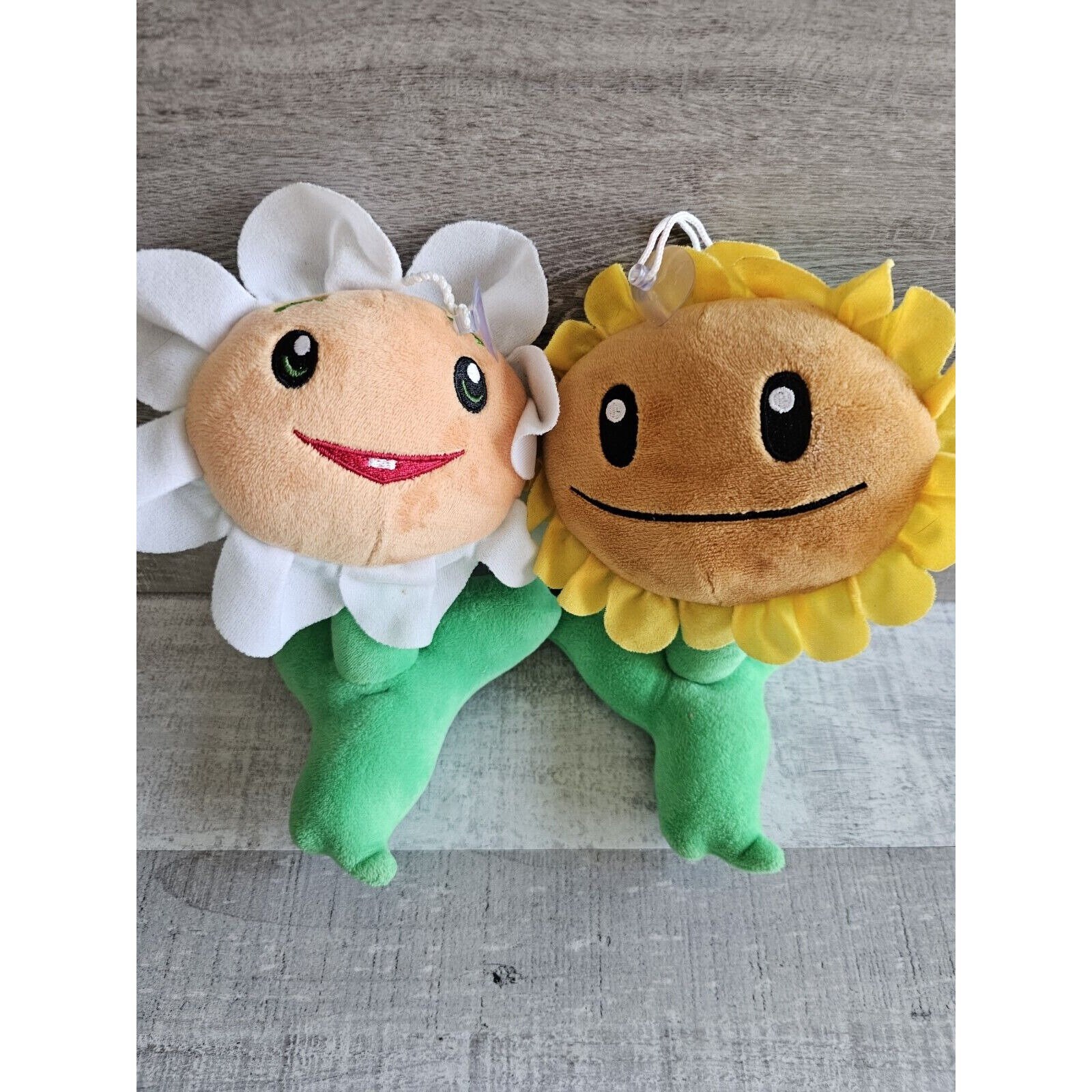 Plants Vs Zombies Cute Sunflower & Daisy Lot Small Soft Stuffed Doll 8 ...