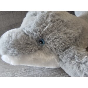 Wild Republic 10" Dolphin Gray Plush Blue Eyes Stuffed Animal Ecokins ...