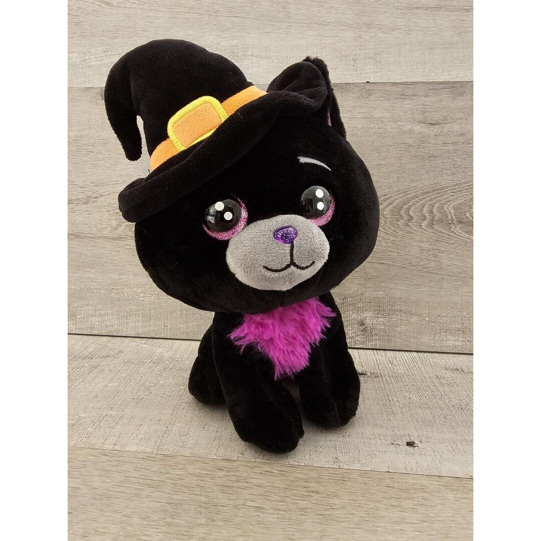 Russ Plush Black Cat 8” Lil Peepers Sparkle Eyes Halloween Stuffed ...