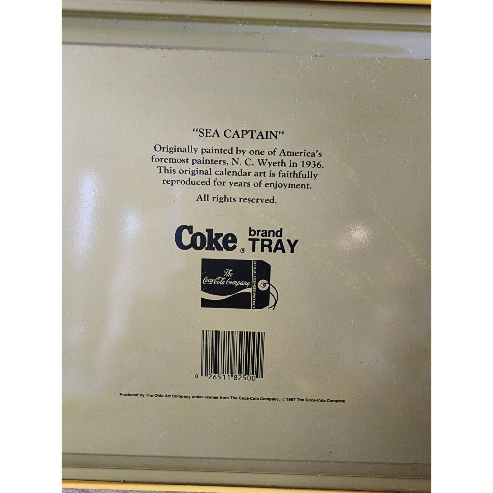 Vintage 1987 Coca-cola Sea Captain Tray 50th Anniversary Tin Tray Decor ...