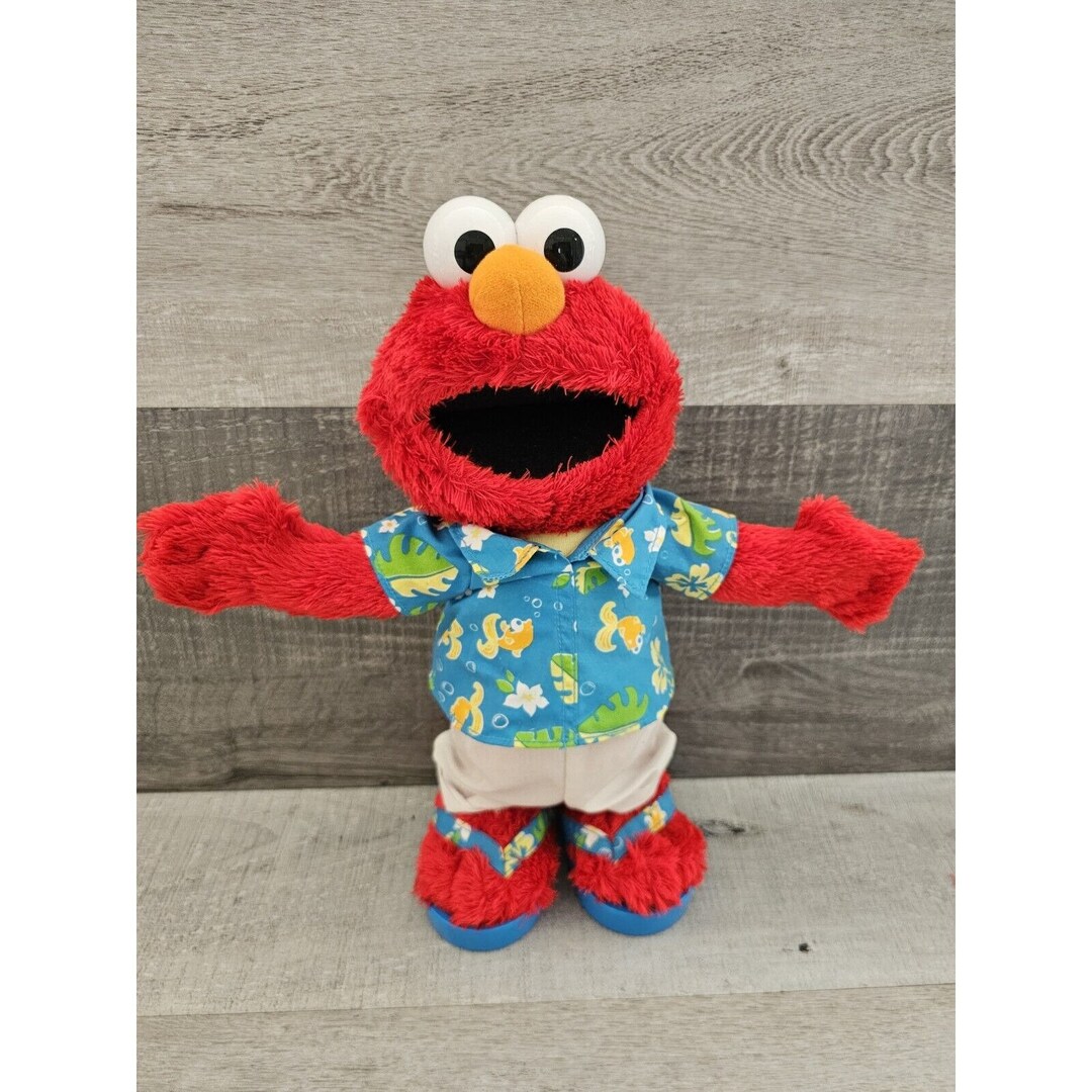 Sesame Street Limbo Elmo Singing/dancing 14" Plush Fisher Price 2002 ...