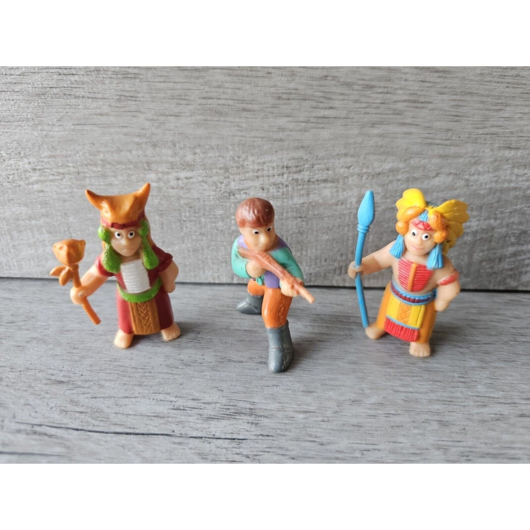 Vintage SOMA Mini Action Figures Rubber Aztec Inca Indians 2” 1992 Lot ...