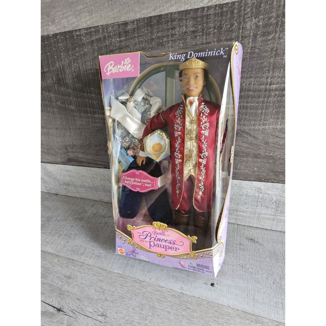 Mattel 2004 Barbie Ken as "princess and the Pauper" King Dominick Doll ...